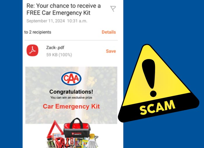 New Email Scam Imitating CAA/AMA - AMA