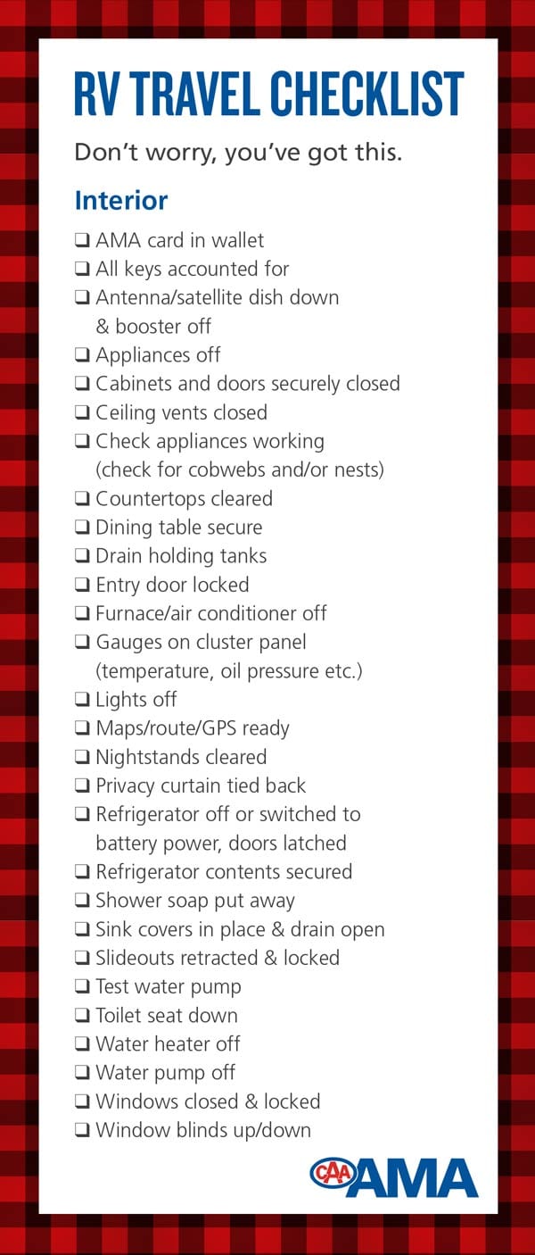 Your RV Camping Checklist | AMA